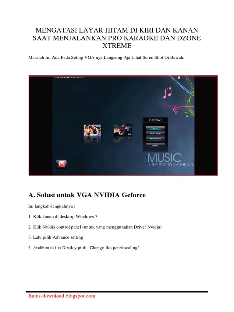 Mengatasi Layar Hitam Di Kiri Dan Kanan Saat Menjalankan Pro Karaoke Dan Dzone Xtreme | PDF