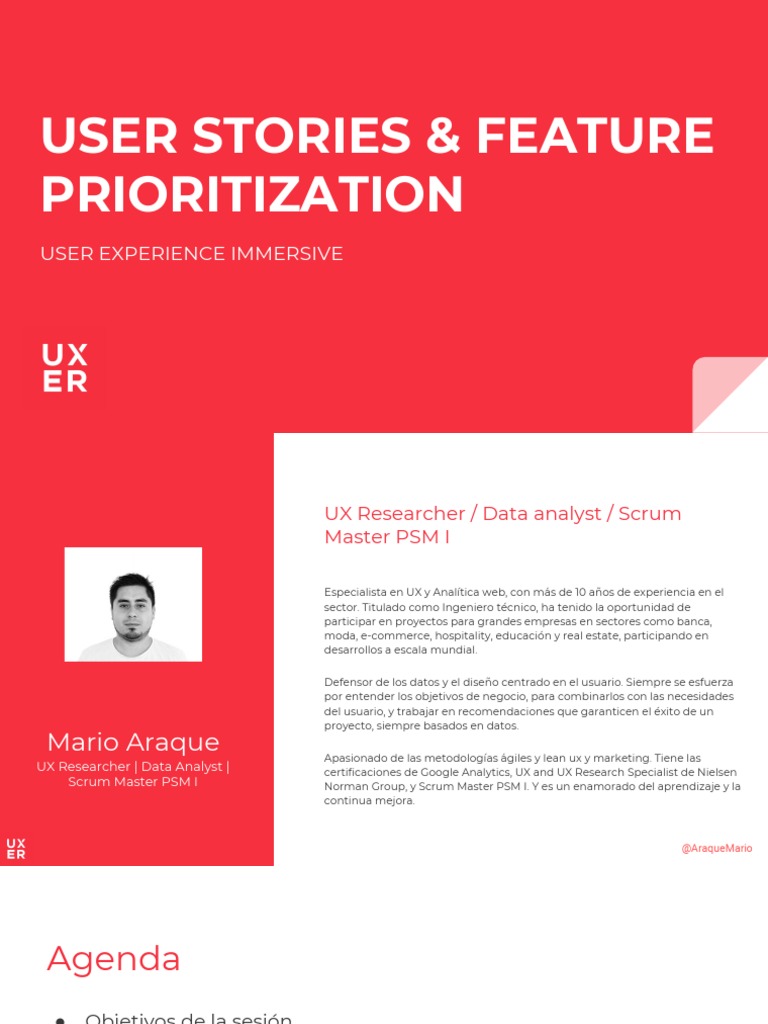 09 User Stories and Feature Prioritization | PDF