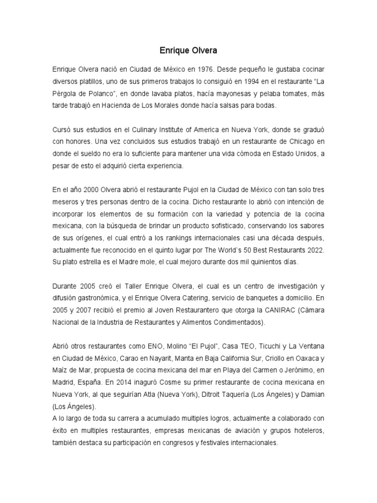 Enrique Olvera | PDF