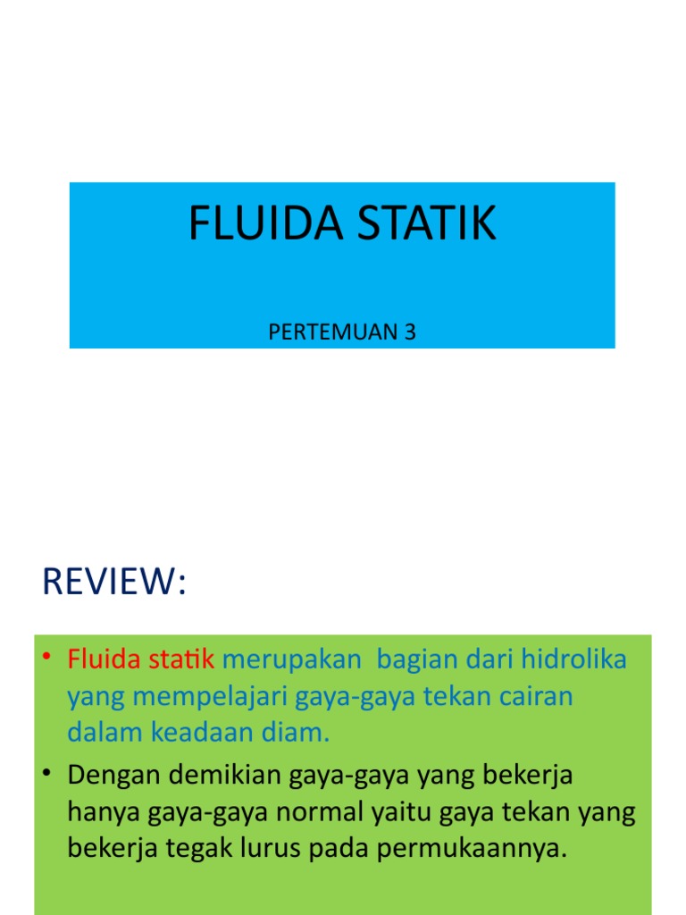 Fluida Statik | PDF