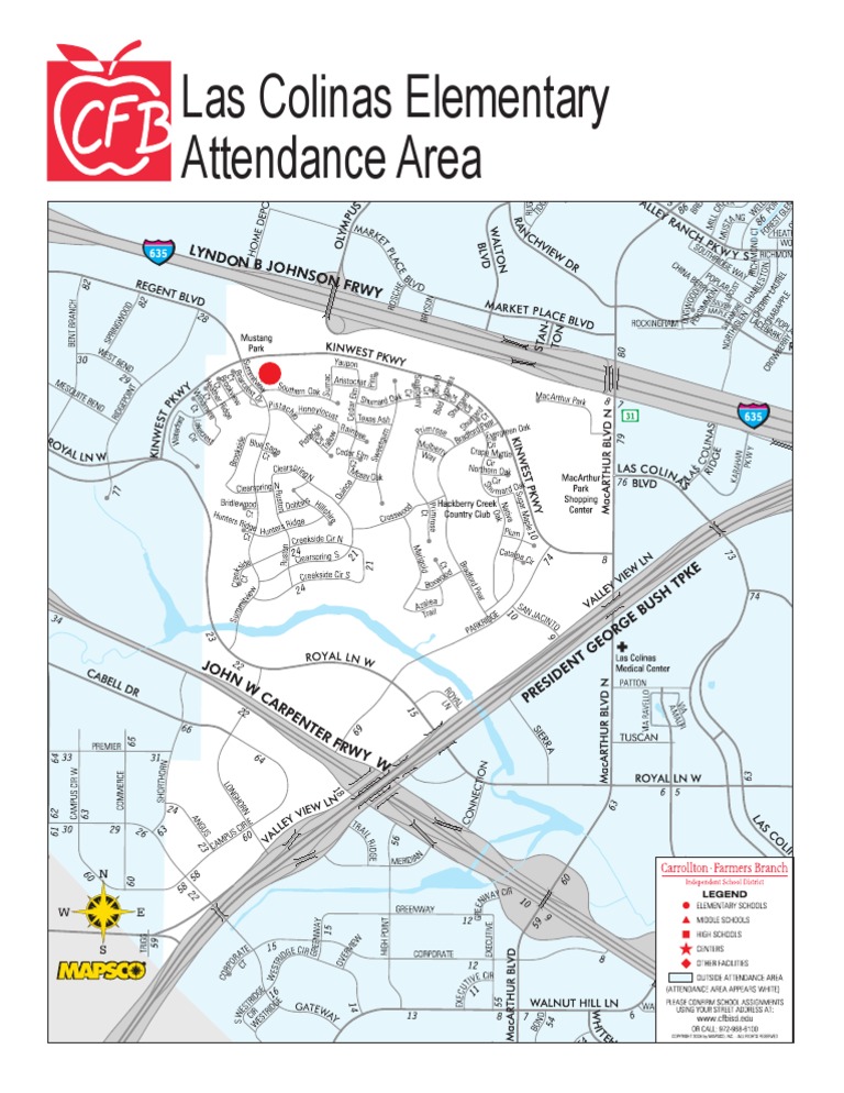 Attendance Zone Map - Las Colinas | PDF