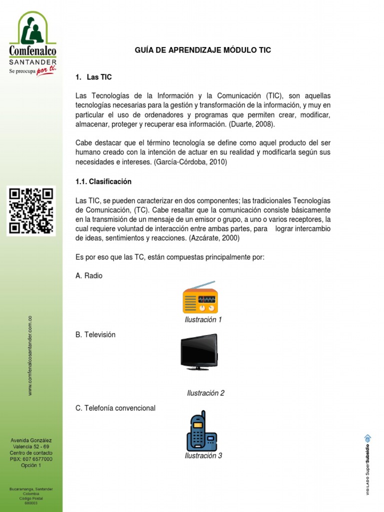 Guía de Aprendizaje Módulo Tic | PDF