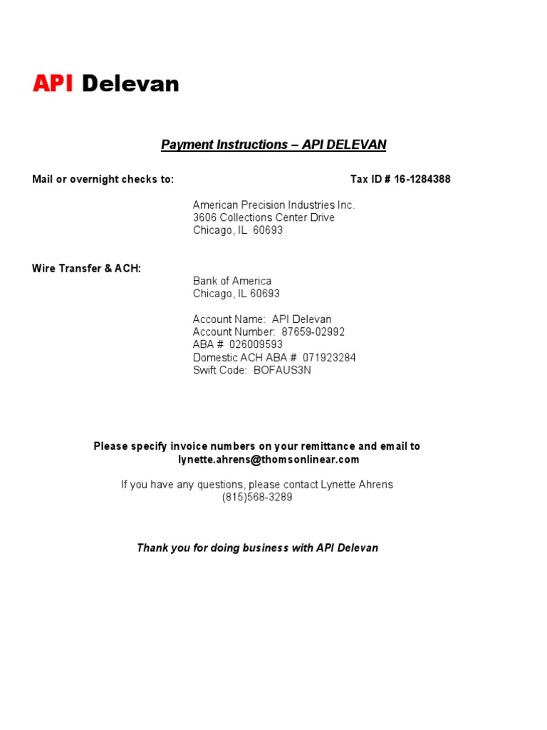 Payment Instructions | PDF