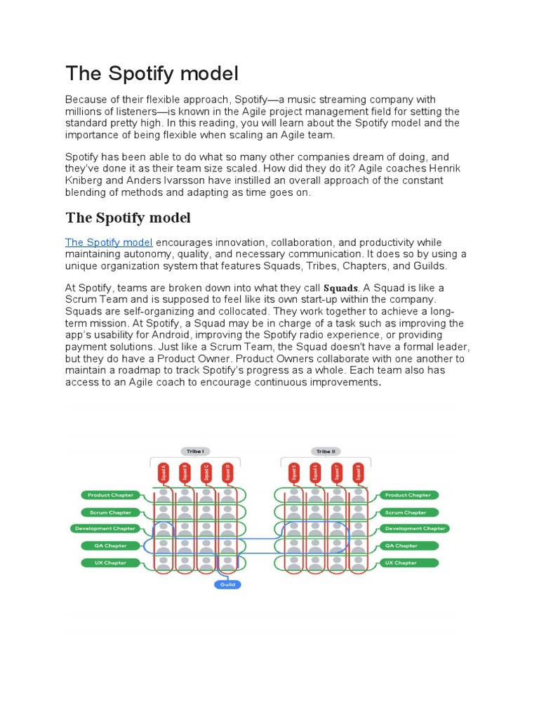 The Spotify Model | PDF | Scrum (Software Development) | Agile Software ...