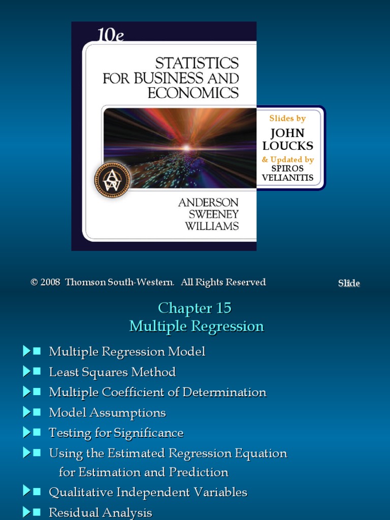 Multiple Regression | PDF | Errors And Residuals | Regression Analysis