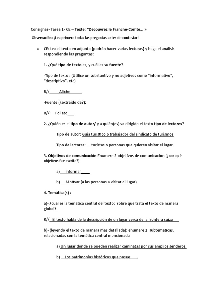 Tarea de Frances | PDF