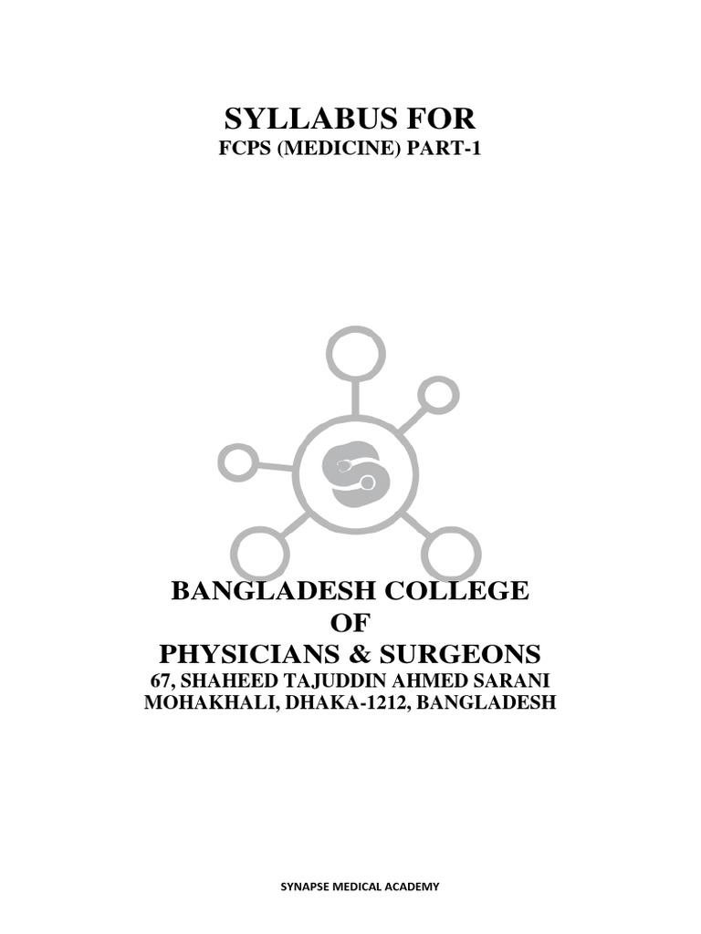 FCPS Medicine Part-1 Syllabus Overview | PDF | Neurology | Medicine