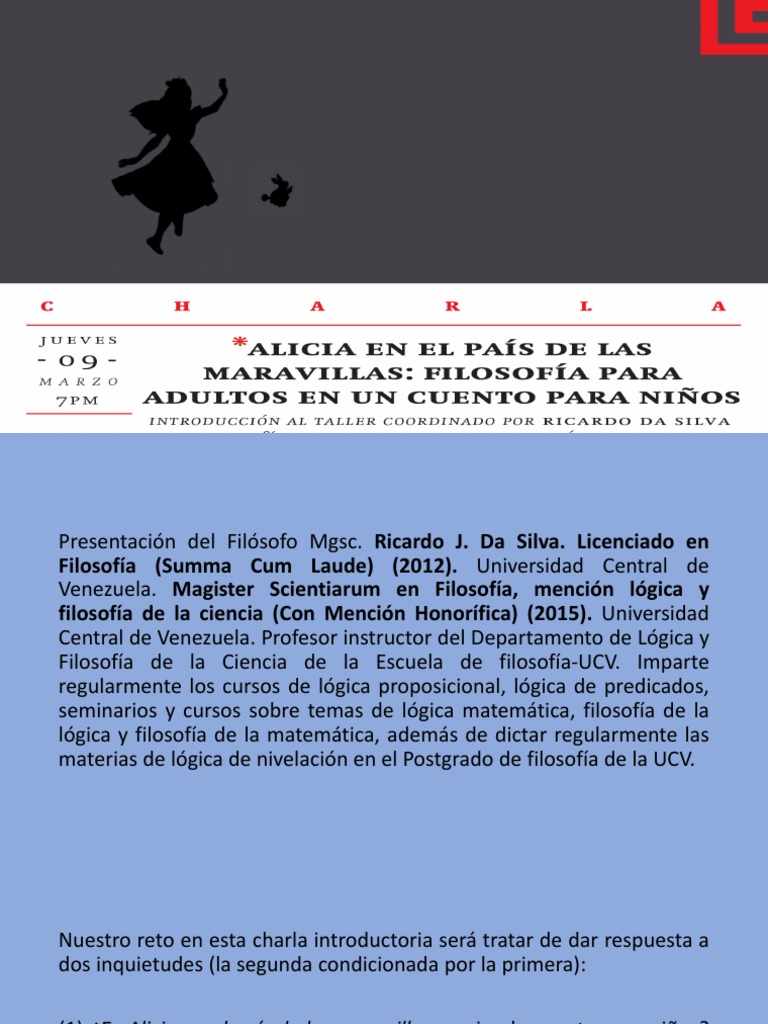Alicia en El Pais de Las Maravillas Filo | PDF | Lógica matemática ...