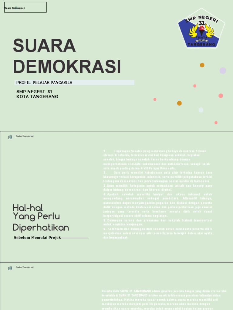 Projek Suara Demokrasi | PDF | Karier & Perkembangan | Ilmu Sosial
