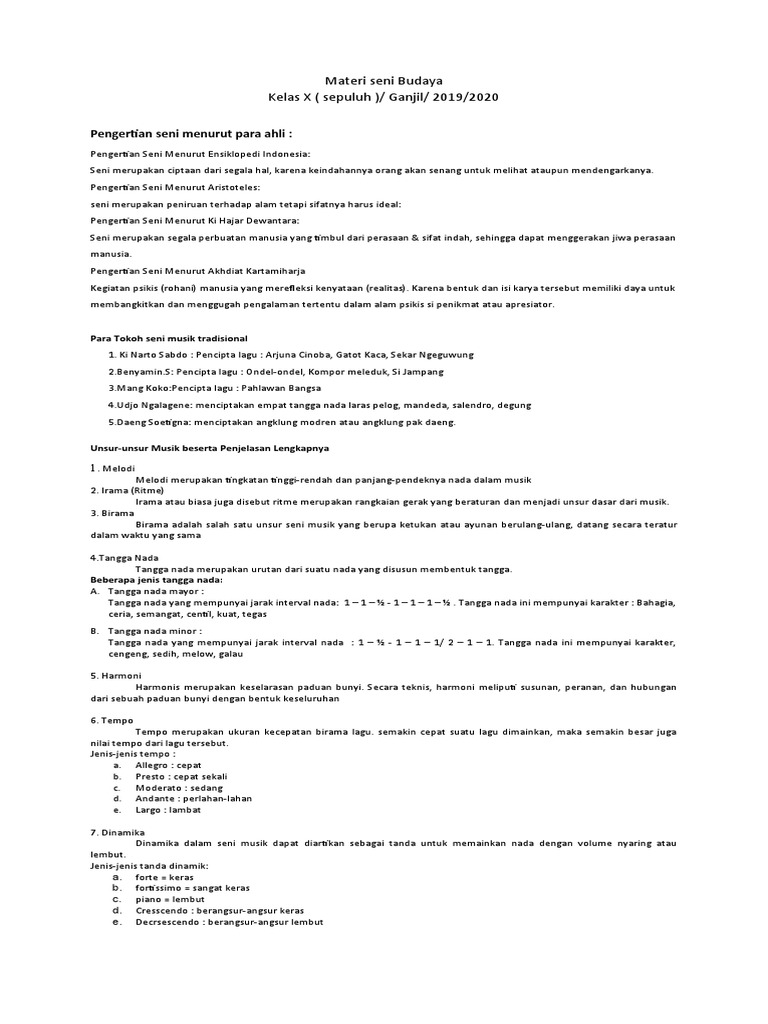 Materi Kelas X-1 | PDF