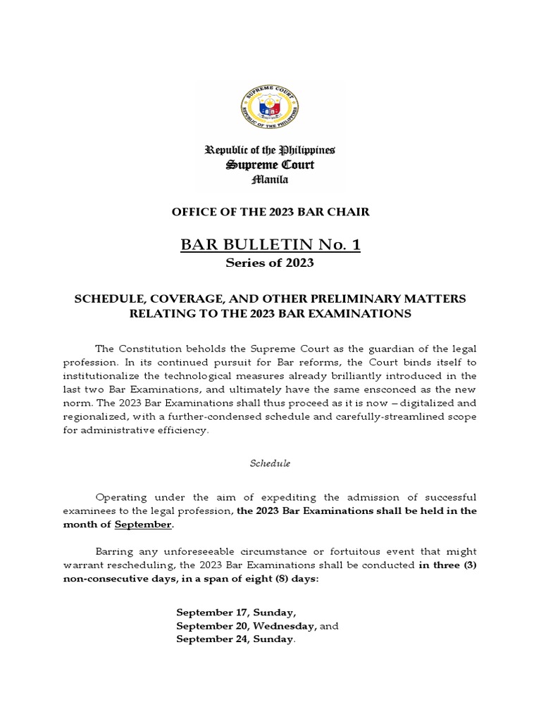 Bar Bulletin No. 1 Series 2023 | PDF | Communication | Justice