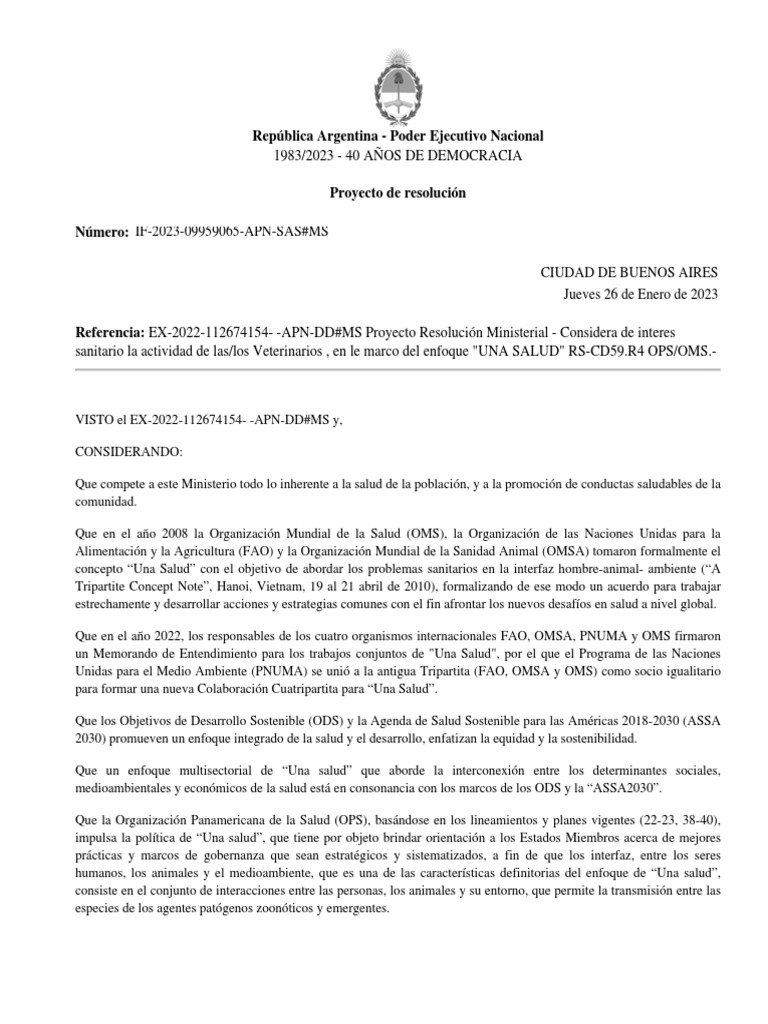 Incumbencias y Alcances Del Veterinario | PDF | Sustentabilidad | Organización Panamericana de ...