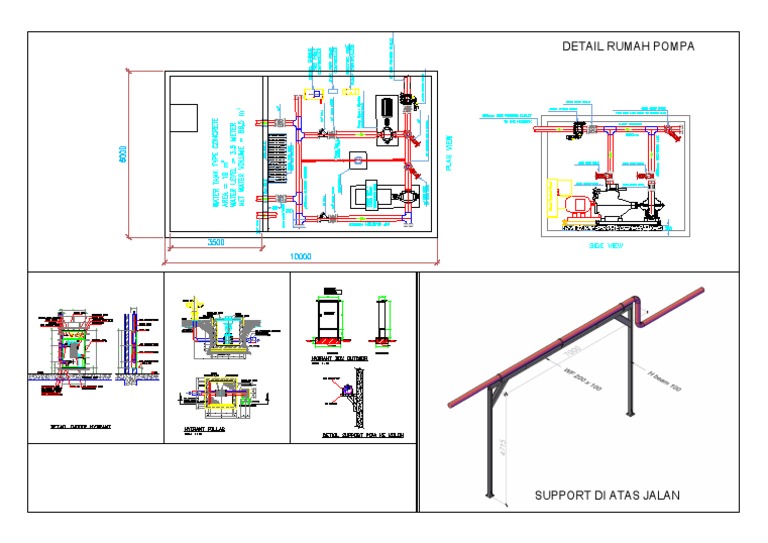 Detail Ruang Pompa & Pillar Hydrant Alt.2 | PDF