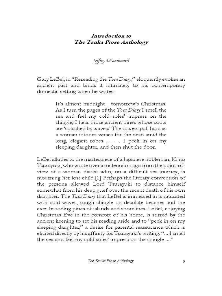 Exploring Tanka Prose Origins and Evolution | PDF | Metre (Poetry) | Haiku