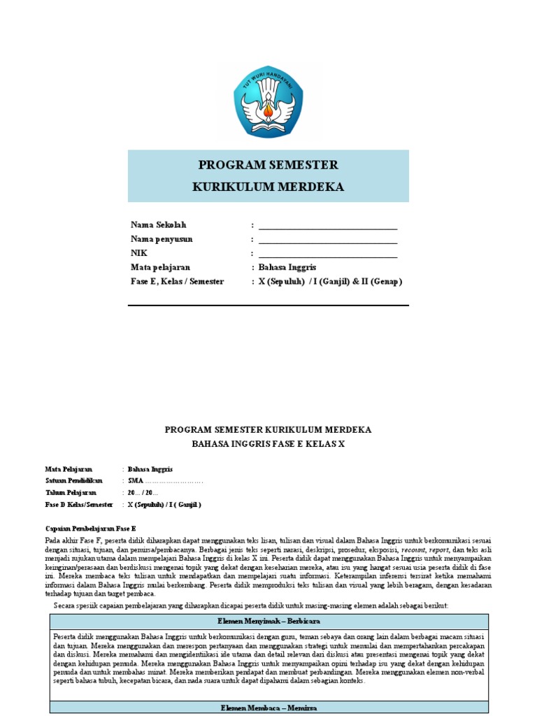 PROMES Kurikulum Merdeka | PDF