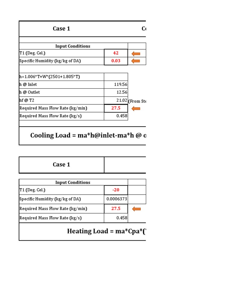 Heat Load Calculation for AC Systems | PDF