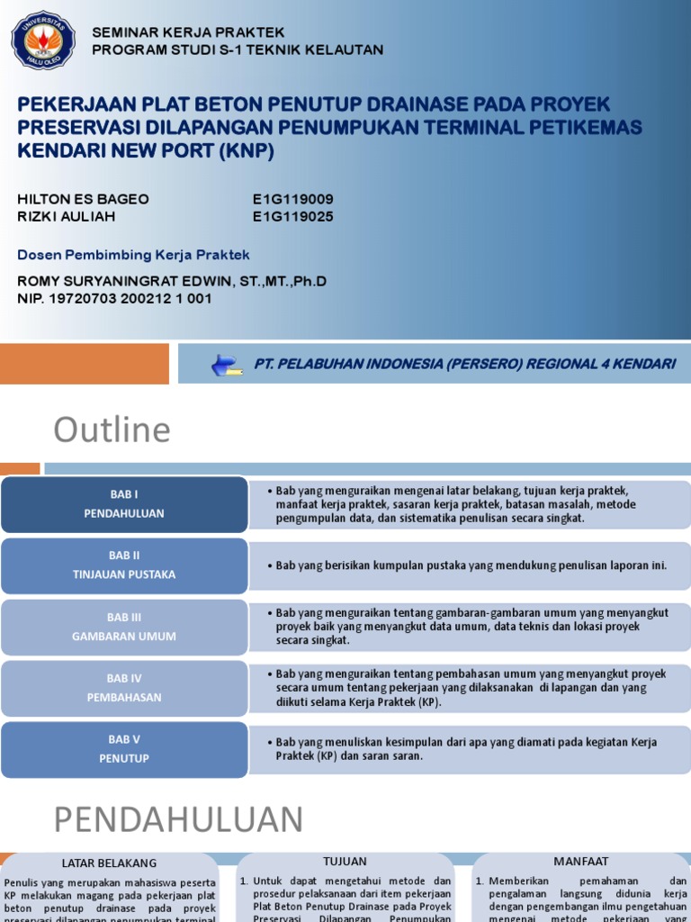 Seminar KP Pt. Pelindo Reg 4 Kendari | PDF | Sains & Matematika