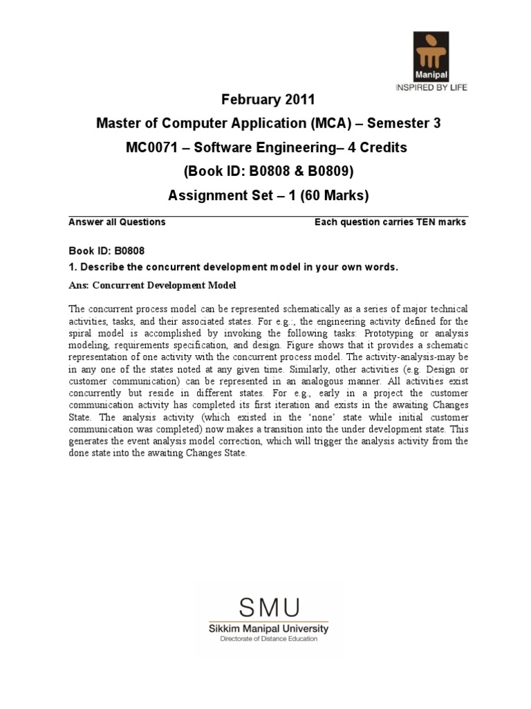 February 2011 Master of Computer Application (MCA) - Semester 3 MC0071 ...