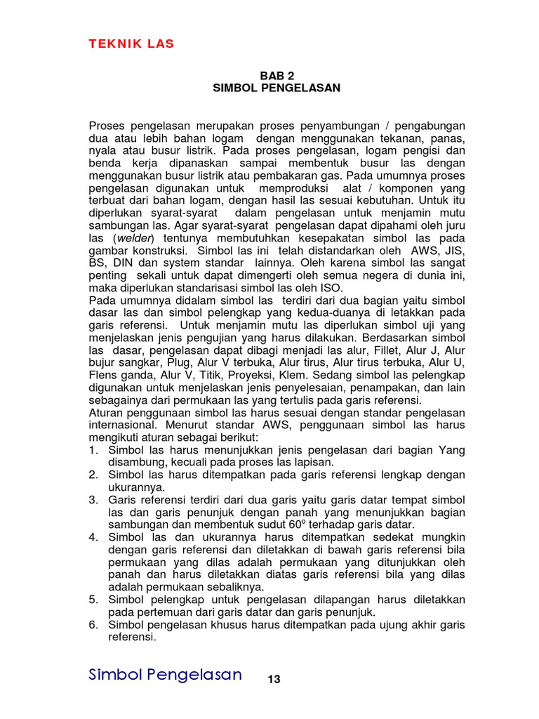 Simbol Simbol Pengelasan | PDF