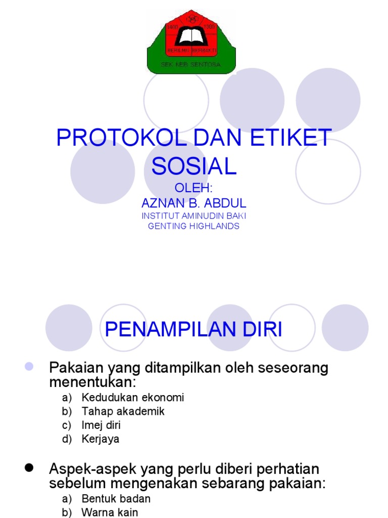 Protokol Dan Etiket Sosial | PDF