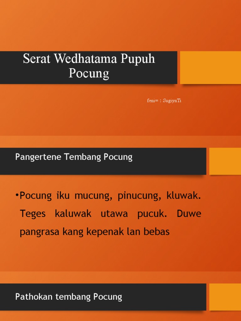 Serat Wedhatama Pupuh Pocung | PDF