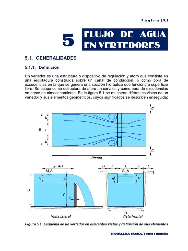 Capítulo 5 Vertedores VF | PDF | Triángulo | Ecuaciones