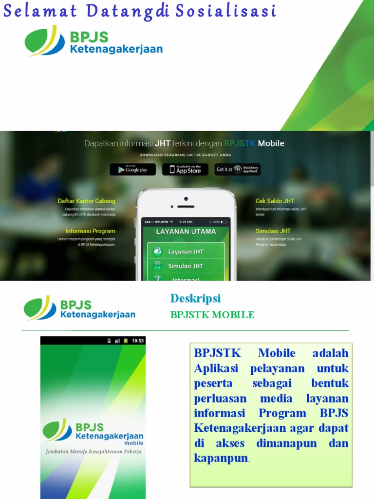 Presentasi BPJS TK MOBILE | PDF | Komputer