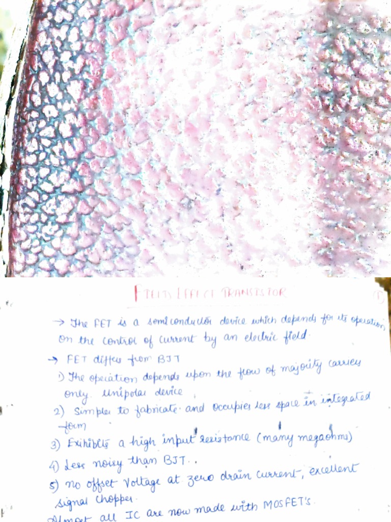 FET&OPAMP Handwritten Notes | PDF | Electronics | Electrical Equipment