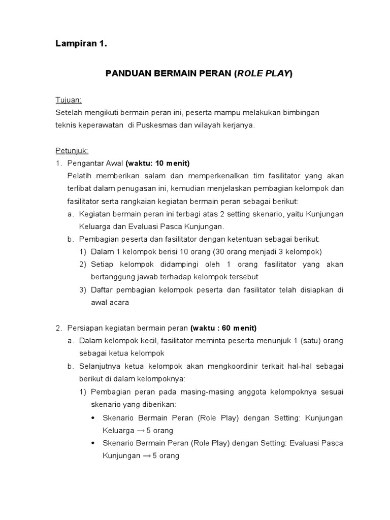Skenario Role Play | PDF