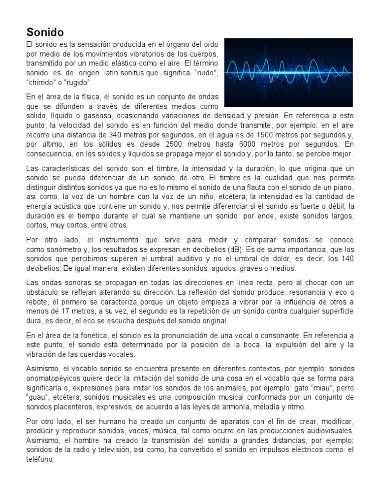 Sonido | PDF | Sonido | Frecuencia