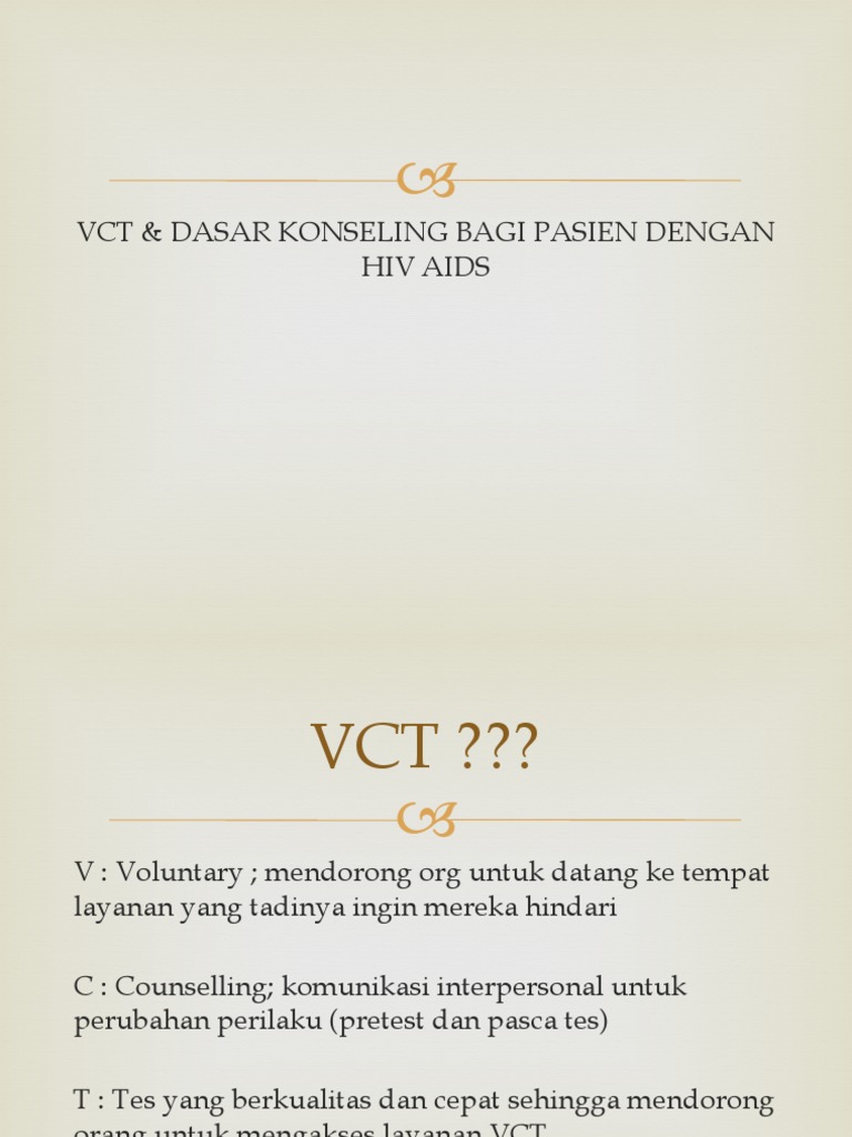 Konseling VCT Hiv Dan Aids | PDF
