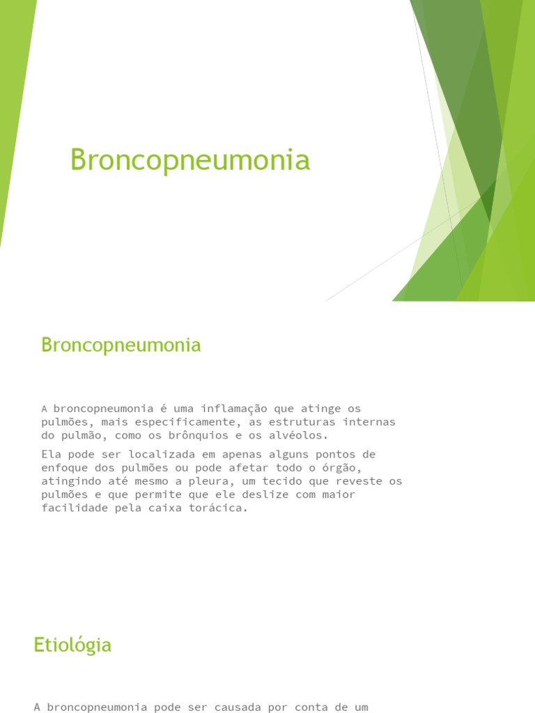 Fisiopatologia e Tratamento da Broncopneumonia | PDF | Infecção | Vírus