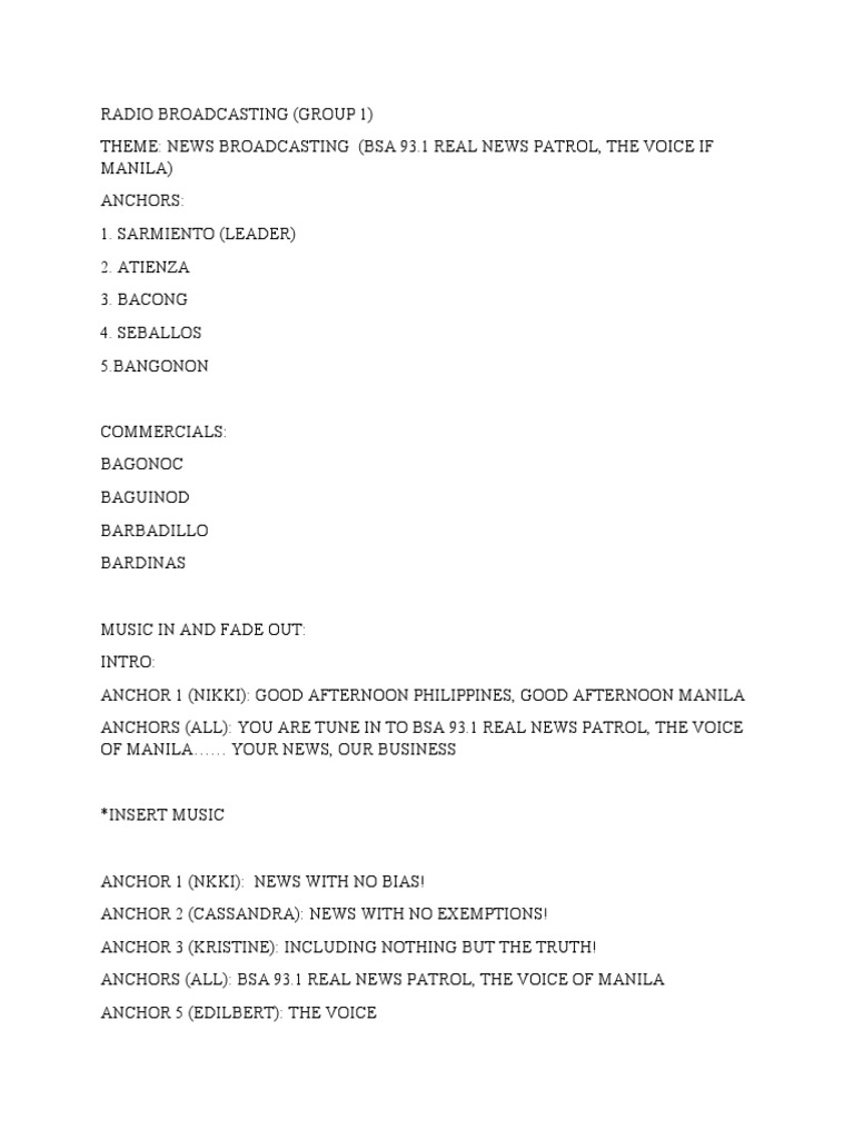 Radio Broadcasting Nikki | PDF