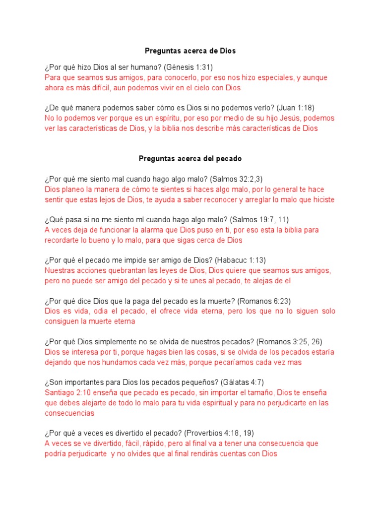 Preguntas Acerca de Dios | PDF