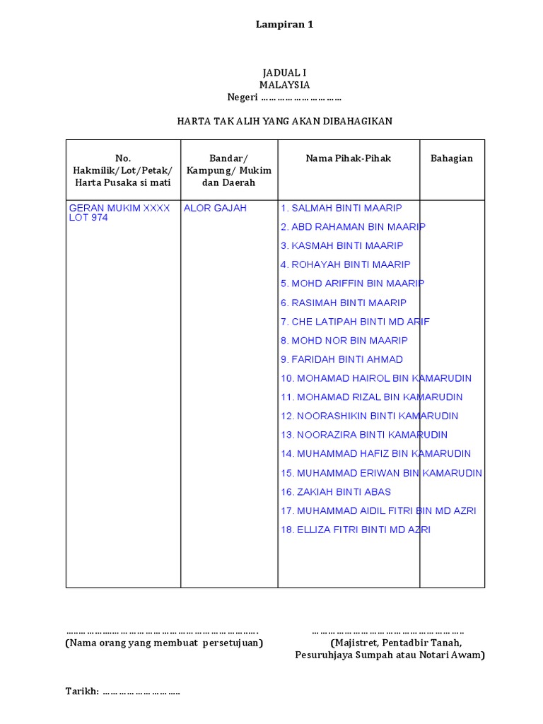 Lampiran Borang DDA | PDF