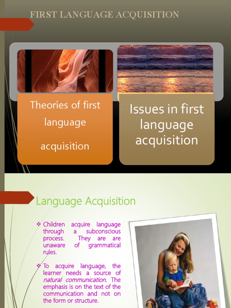 Overview of First Language Acquisition | PDF | Language Acquisition ...