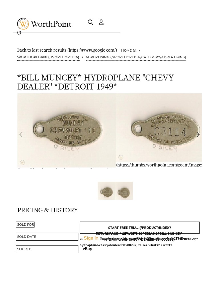 Bill Muncey Hydroplane "Chevy Dealer" Detroit 1949 - #134900256 | PDF ...