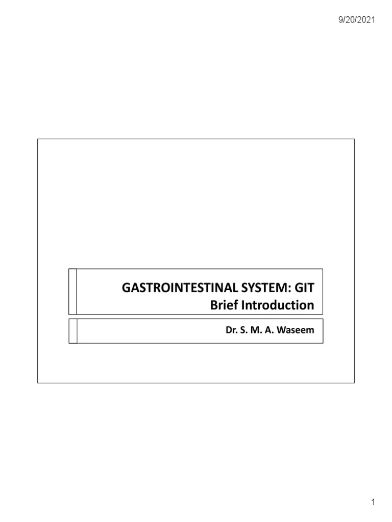 GIT Physiology Overview | PDF | Gastrointestinal Tract | Medical ...