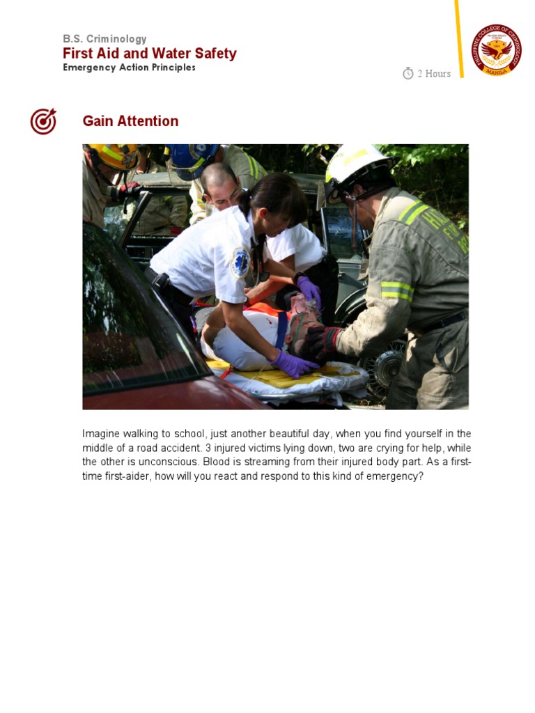 Module 3 - Emergency Action Principles | PDF | First Aid ...