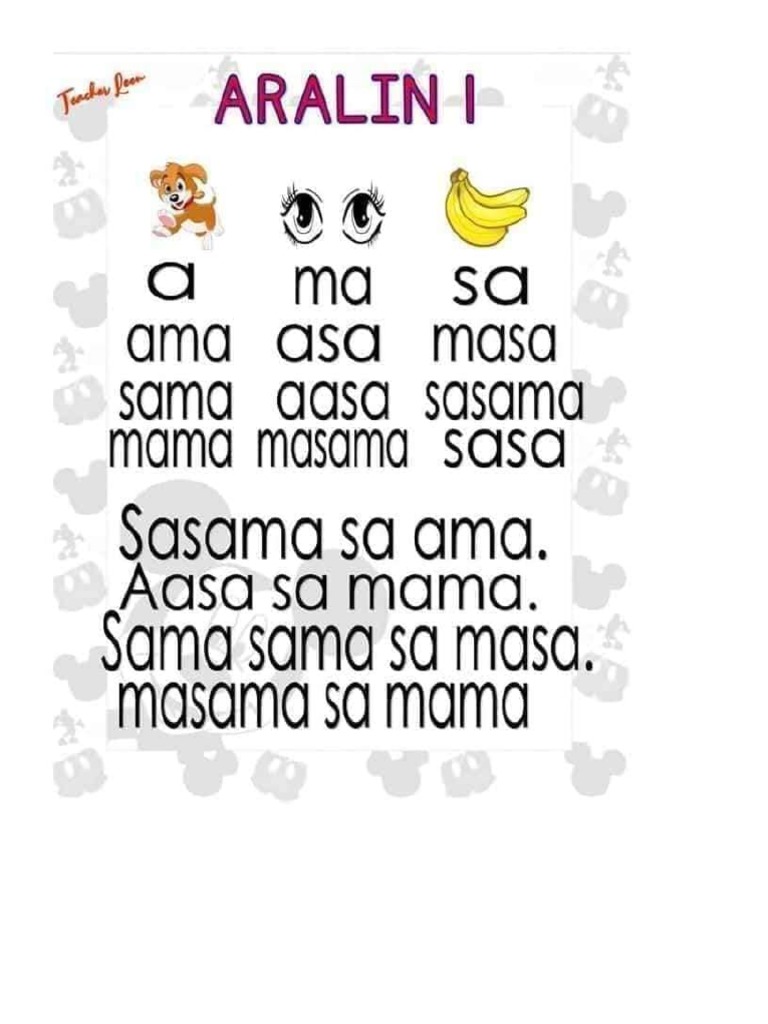 Unang Hakbang Sa Pagbabasa | PDF