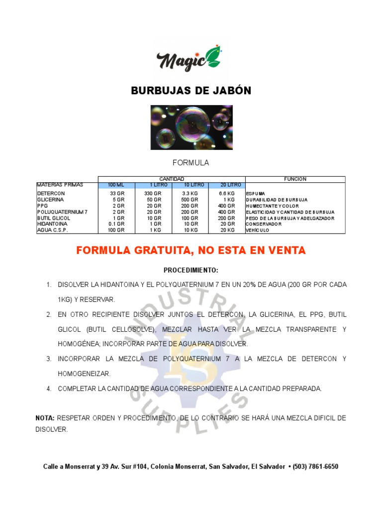 Burbujas de Jabon | PDF