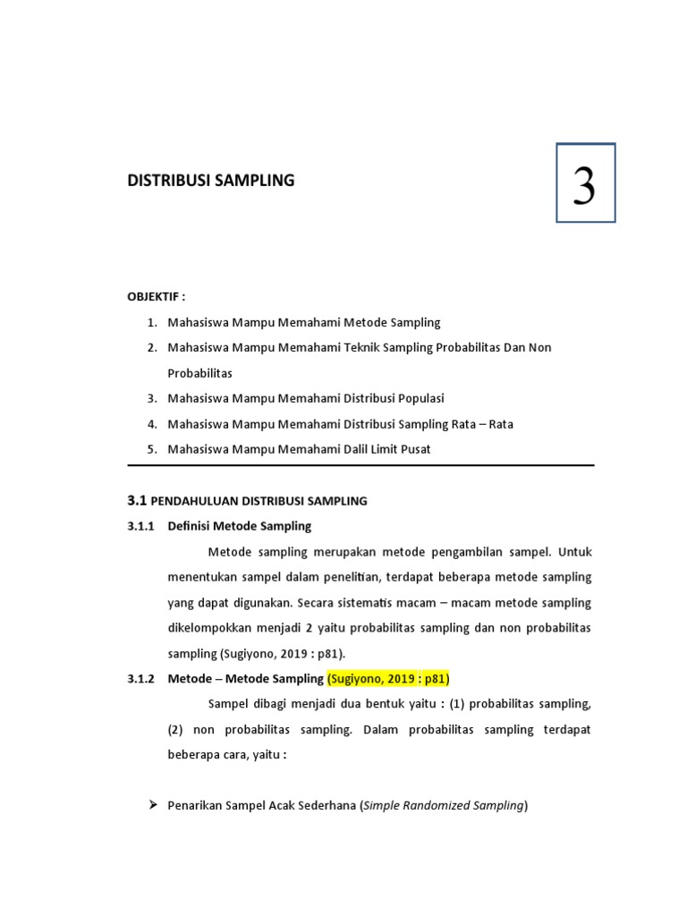 Metode dan Teknik Sampling dalam Statistika | PDF