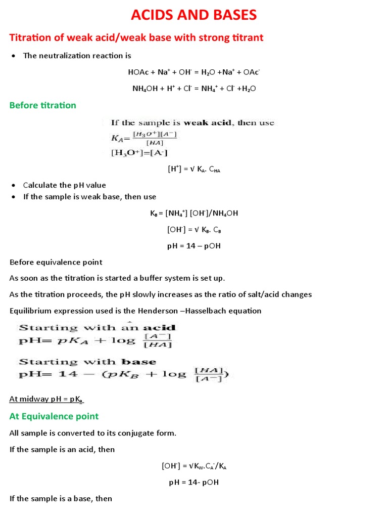 2.acids and Bases Lecture 2 | PDF | Chemistry | Titration
