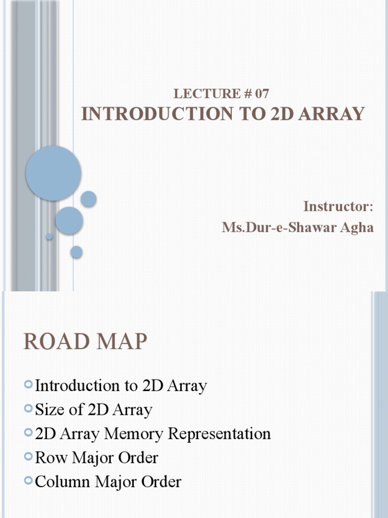 Data Structures 2d Array Pdf Mathematics Computer Programming 9387