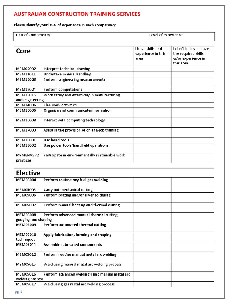 Australian Construction Skills Assessment | PDF | Welding | Construction