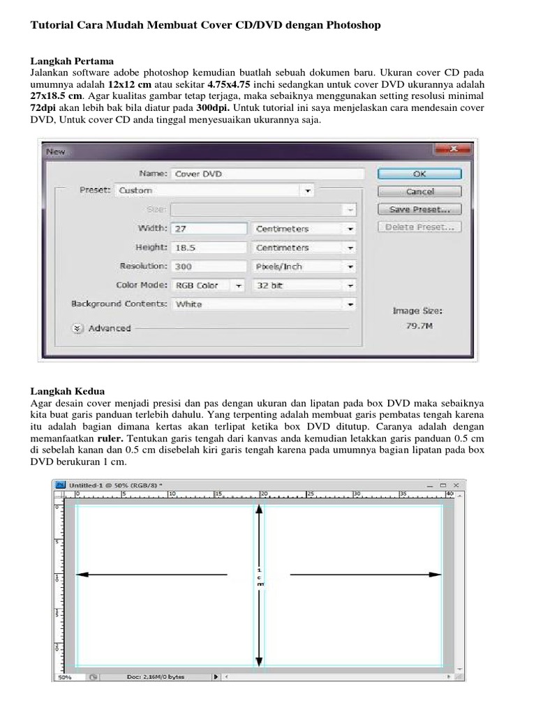 Tutorial Cara Mudah Membuat Cover CD DVD | PDF