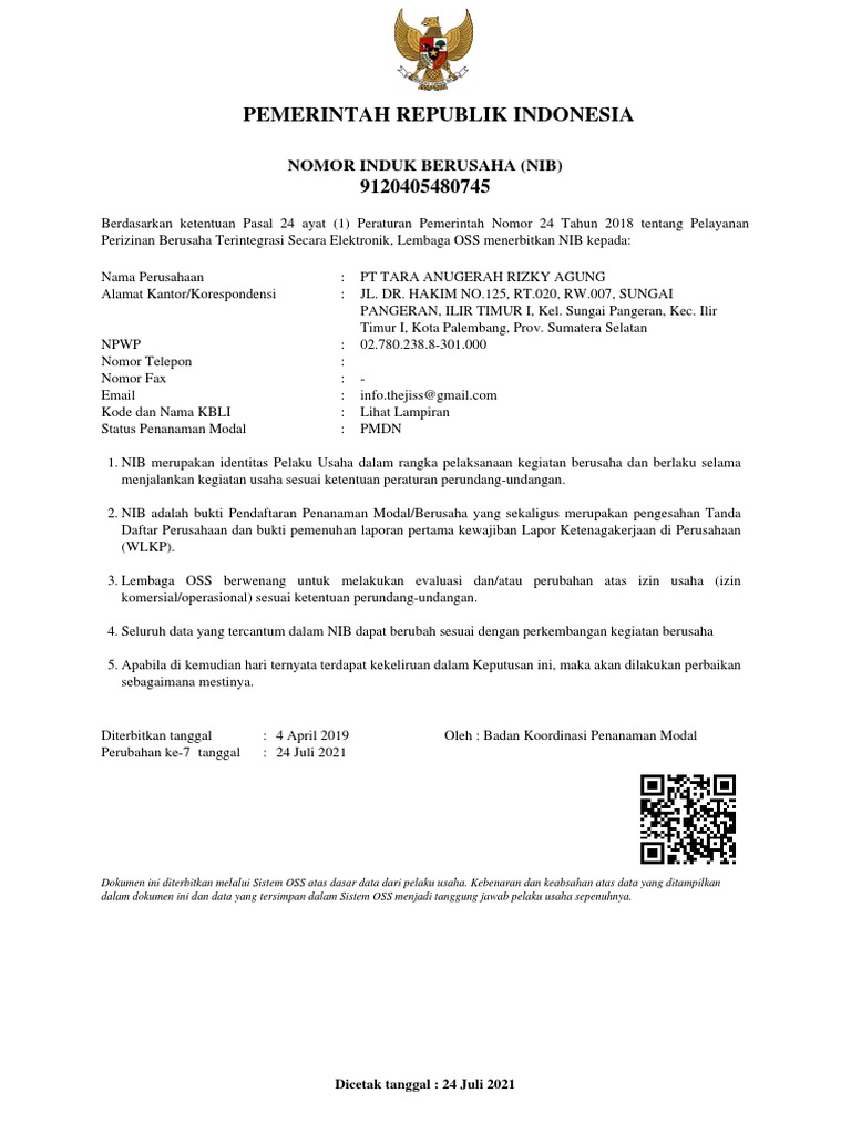 Nib - Tara New 2021 | PDF