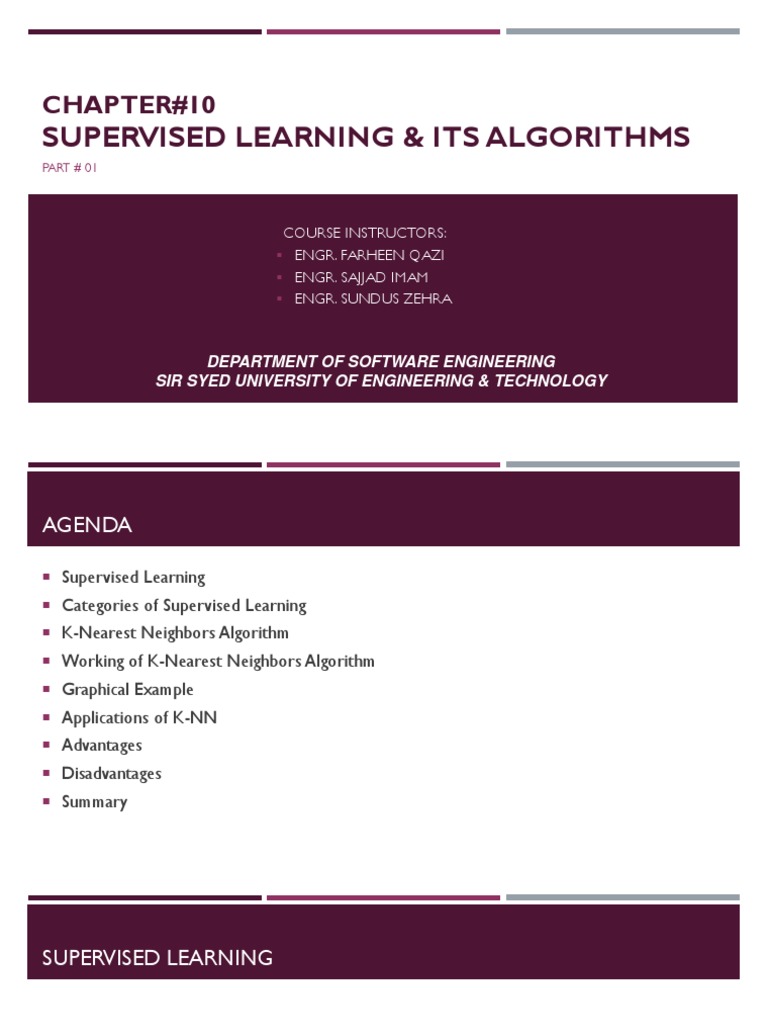 Supervised Learning & KNN Guide | PDF | Machine Learning | Regression Analysis