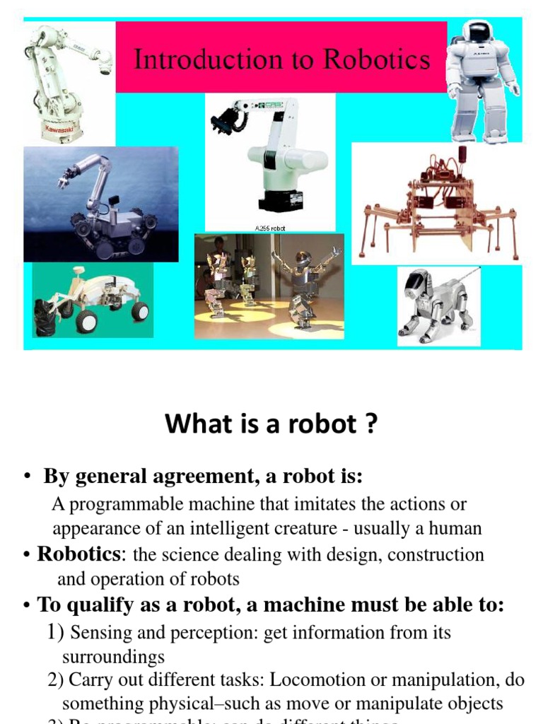 CH 1 Introduction To Robotics | PDF | Robot | Robotics