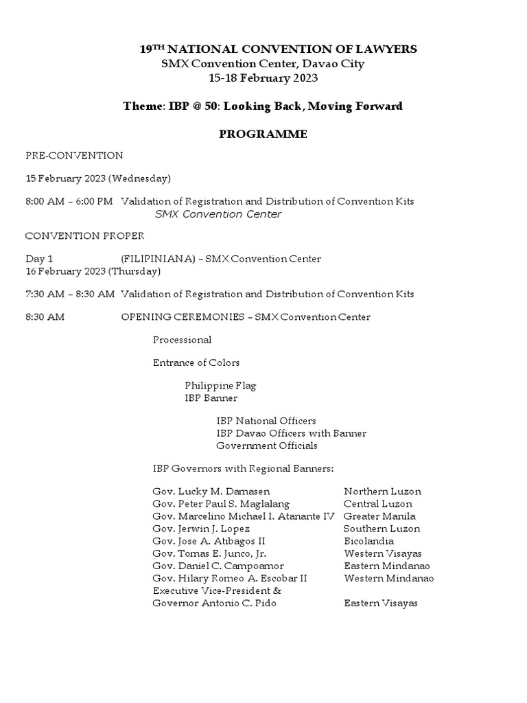 19th NCL Final Program | PDF | Justice | Crime & Violence